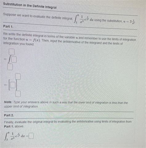 Solved Suppose We Want To Evaluate The Definite Integral