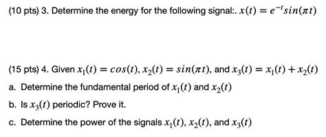 10 Pts 3 Determine The Energy For The Following