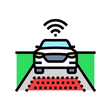 Road Lane Detection Autonomous Vehicle Color Icon Illustration 53767619 Vector Art At Vecteezy