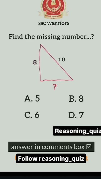 रीज़निंगmissing Number Reasoning Tricks In Hindi Reasoning Classes For Ssc Cgl Chsl Mts Crpf