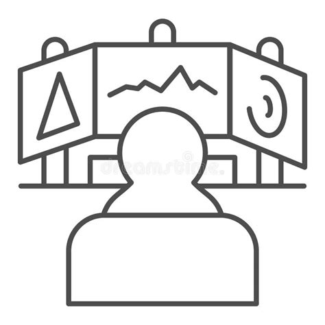 Game Developer Monitors Line And Solid Icon Development Programmer