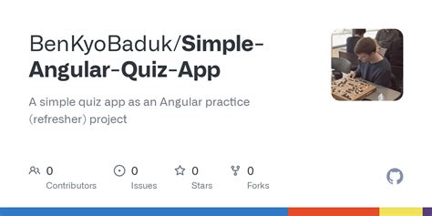 Github Benkyobaduksimple Angular Quiz App A Simple Quiz App As An