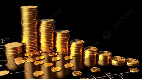 주위에 그래프가 있는 금화 더미의 이미지 성장 차트의 배경에 대해 루블 표시가 있는 많은 금화의 3d 그림 고화질 사진 사진 배경 일러스트 및 사진 무료 다운로드