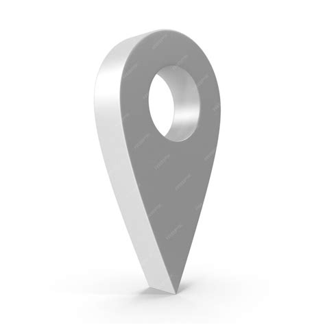 Premium Photo 3d Map Pointer Location Map Icon White Texture White