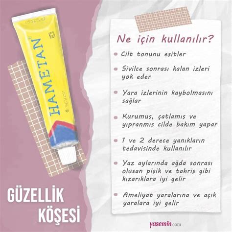 Hametan krem ne işe yarar? Hametan krem evde kullanımı! Hametan ...