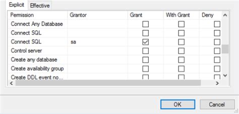 how to get database role securables