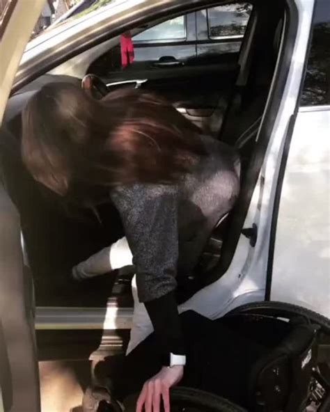 Hot Paraplegic Transfers Into Her Car Tumbex
