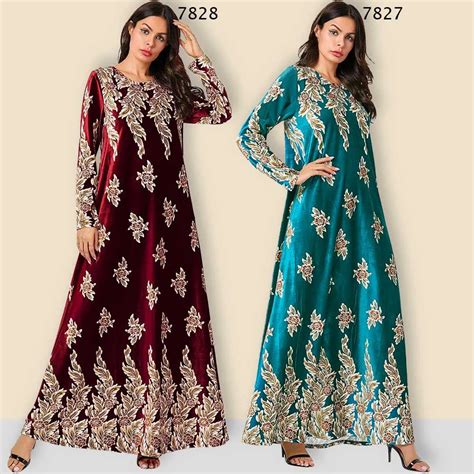 Элегантные мусульманские Абаи вышивка Макси платье хиджаб Vestidos кардиган кимоно с длинным