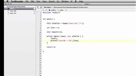 Beginning C Programming Part 46 Read Text From A File Youtube