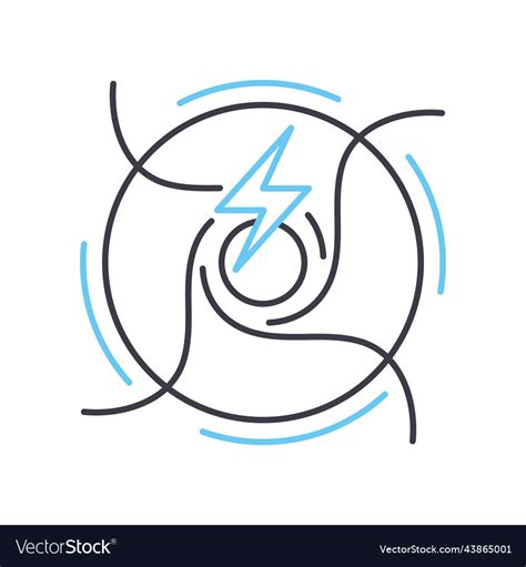 Limitless Power Source Line Icon Outline Symbol Vector Image