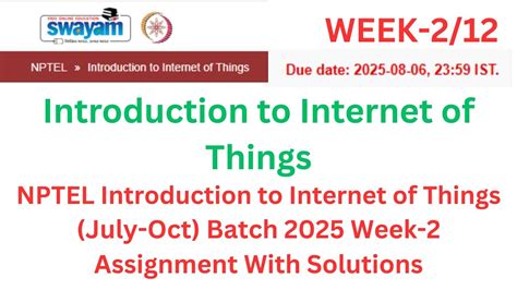 nptel introduction to iot internet of things week 2 assignment