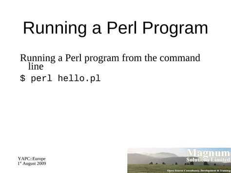 Introduction To Perl Day 1 Odp