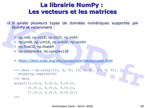 Calcul Scientifique Avec Python La Librairie NumPy Les Vecteurs Et Les Matrices