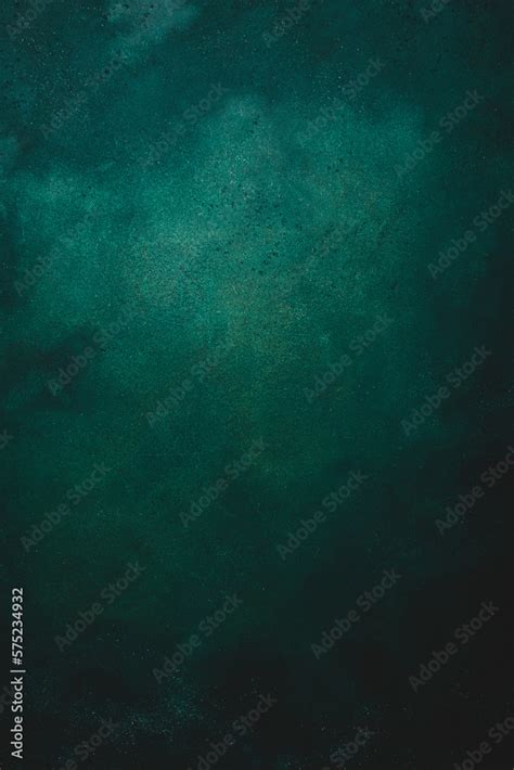 Matte Green Texture Or Background With Stains Waves And Grain Elements Image With Place For
