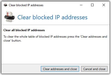 Blocked IP Addresses