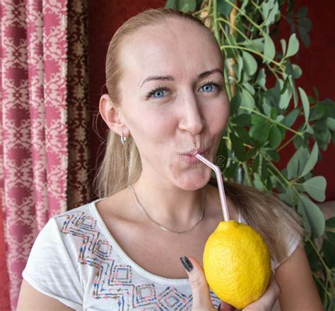 Girl drink lime stock image. Image of fresh, emotions - 49667081