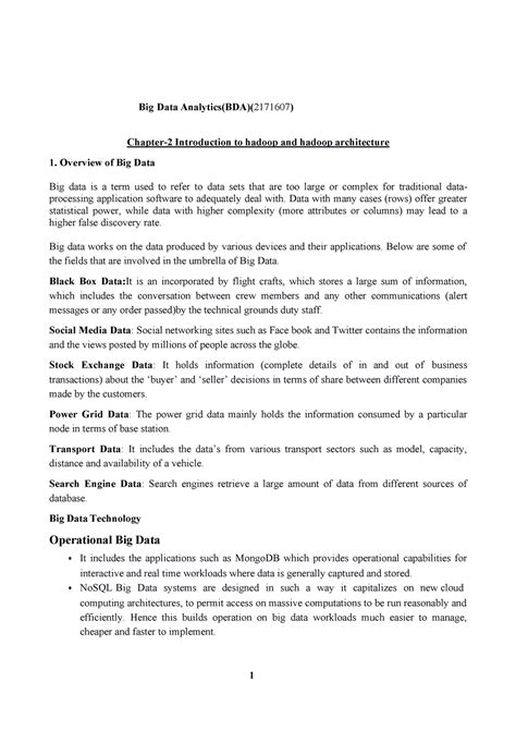 Big Data Analytics2180710chapter 2 Introduction To Hadoop And Hadoop