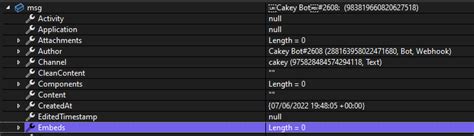 Bug Slash Command Messages Have No Embeds Attached · Issue 2353 · Discord Netdiscordnet