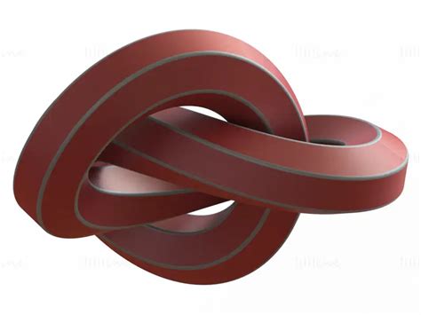 wireframe shape hexagonal trefoil knot 3d printing model stl