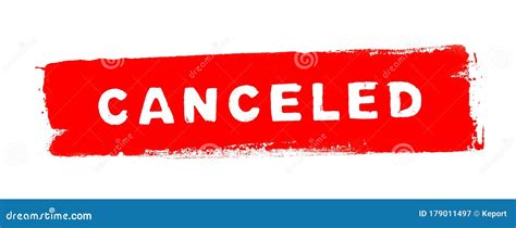 Grunge Banner With Red Color Showing Canceled Stock Illustration
