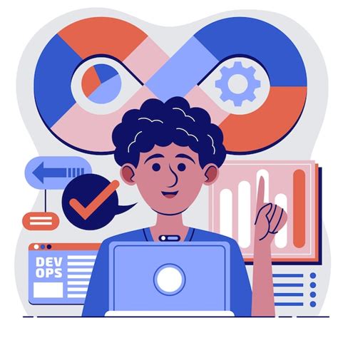 Free Vector Hand Drawn Flat Design Devops Illustration