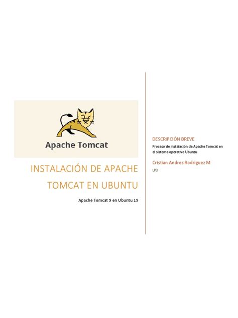 Instalación De Apache Tomcat En Ubuntu Pdf Servidor Proxy Archivo De Computadora
