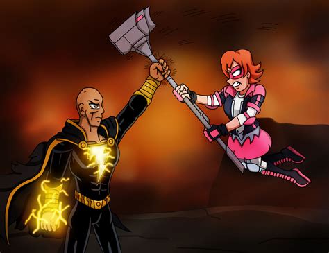 Rwbyjl Hoj Pink Lightning Vs Black Adam By Edcom02 On Deviantart