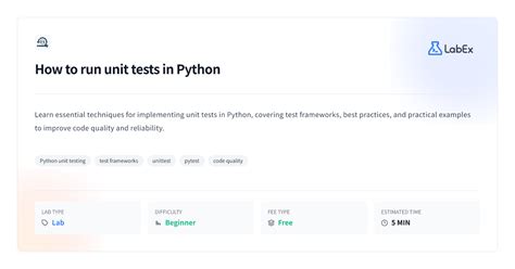 How To Run Unit Tests In Python Labex