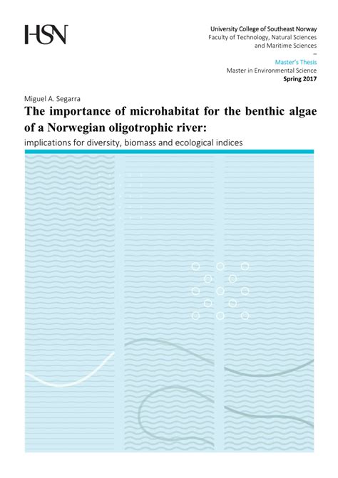 Pdf The Importance Of Microhabitat For The Benthic Algae Of A Norwegian Oligotrophic River