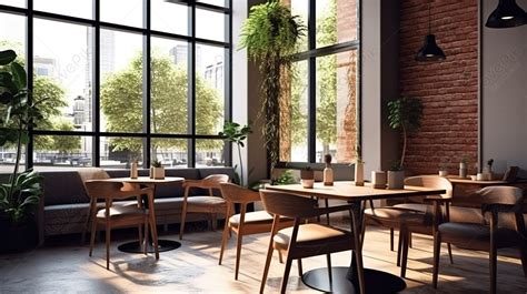 3d 렌더링 디자인 나무 테이블 위에 노트북을 갖춘 정교하고 편안한 커피숍 좌석 공간 사무실 의자 배경 정교 배경 커피 나무 배경 이미지 Hd 사무실 의자 정교