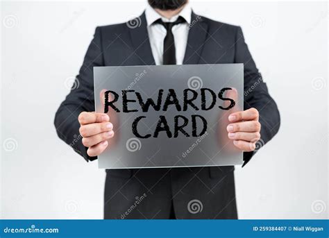 Writing Displaying Text Rewards Card Business Approach Help Earn Cash