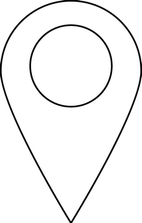 Isolated Map Pointer In Black Line Art Vector Art At Vecteezy