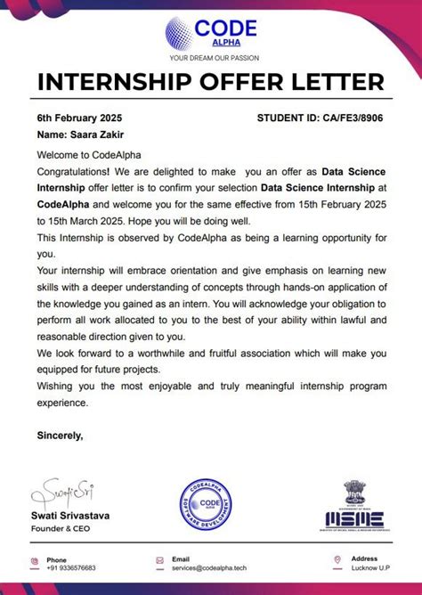 Datascienceinternship Codealpha Internship Datadriven Techjourney