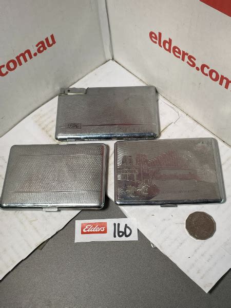 Lot 160 3x Metal Cigarette Cases Auctionsplus
