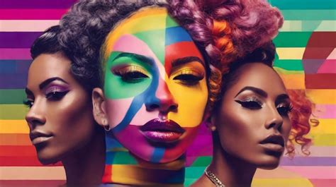 Premium Photo A Picture Of Two Women With Different Colors And The Word Quot X Quot On It