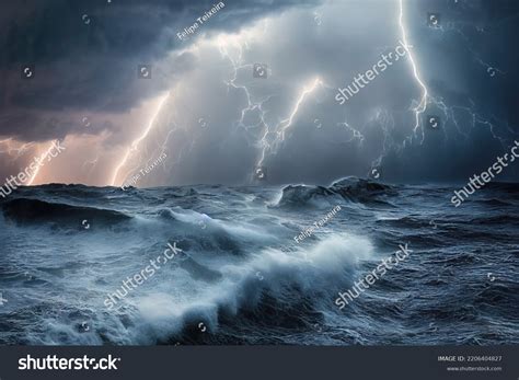 3d Illustration Digital Art Storm Middle Stock Illustration 2206404827