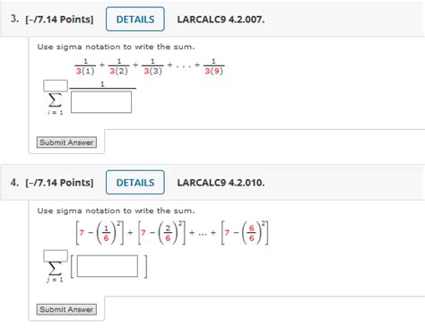 Solved Use Sigma Notation To Write The Sum Chegg