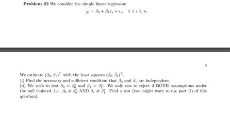 Problem We Consider The Simple Linear Regression Chegg