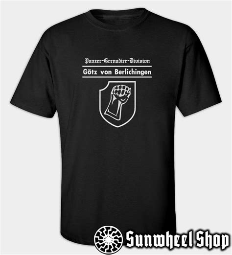 division götz von berlichingen embroidered t shirt sunwheel shop