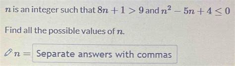 Solved N Is An Integer Such That N And N N Find All The