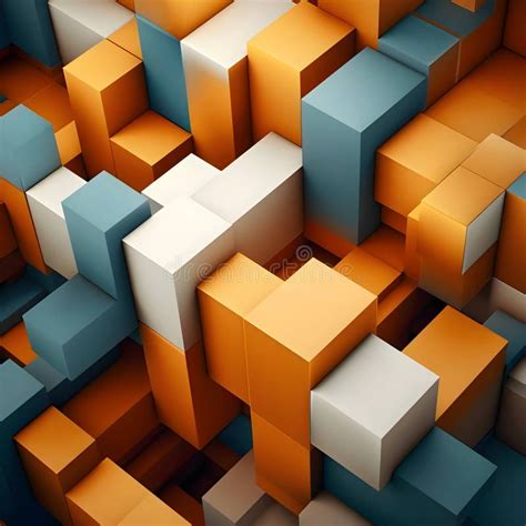 Colorful 3d Cubes As Abstract Background Wallpaper Stock Vector