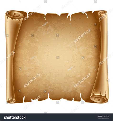 Horizontal Old Scroll Paper Space Your Stock Vector Shutterstock