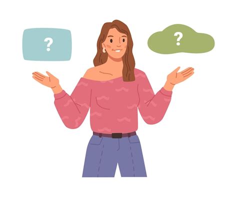 Premium Vector Woman Making Decision Choosing