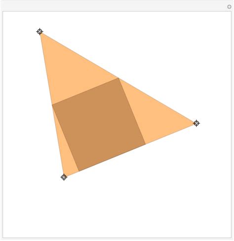 Largest Square Inside A Triangle Wolfram Demonstrations Project