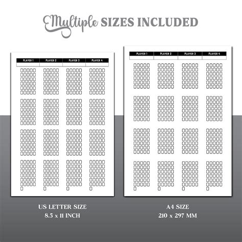Cribbage Score Sheets Cribbage Scoring Cribbage Scoring Aid