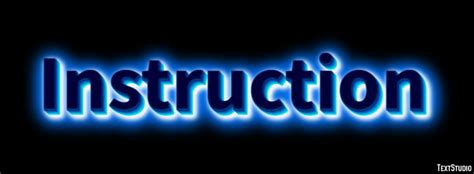 Instruction Text Effect And Logo Design Word