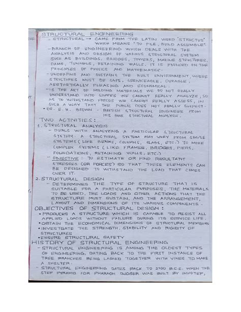 Solution Structural Engineering Notes Studypool