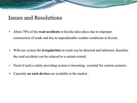 Pothole Detection System Pptx Auto Safety Automotive