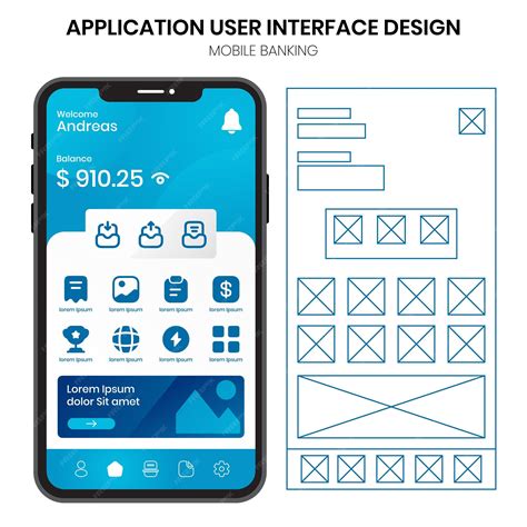 Premium Vector Bank Application Mobile User Interface Design And