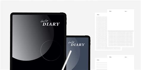 Diary일기장 굿노트 데일리 다이어리 일기장 속지 Pdf 파일 E992